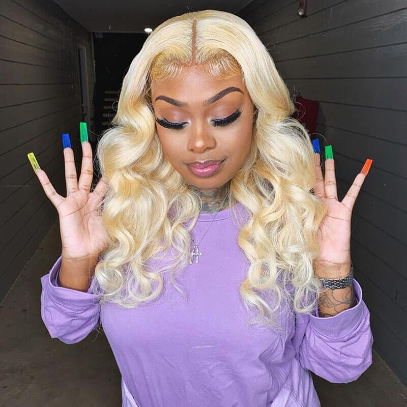 Special Offer-Short Blonde Straight And Body Wave 13x4 Lace Front Wigs ...